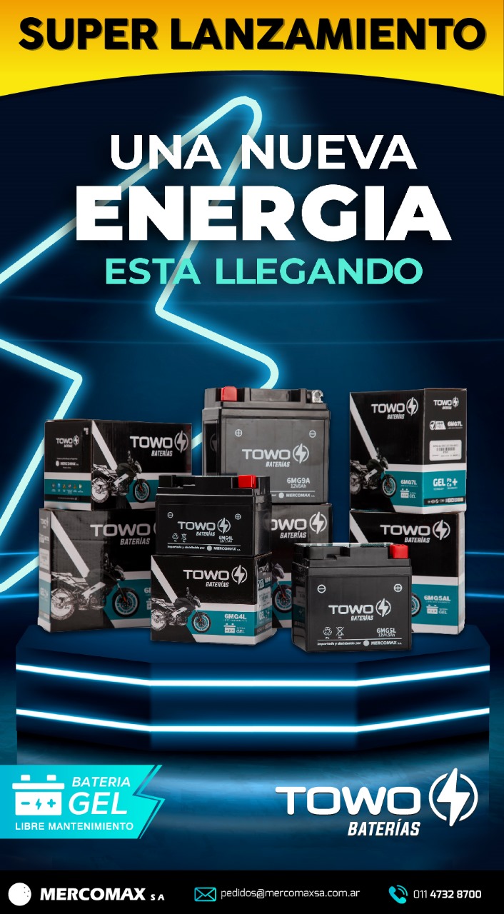 Bateria TOWO 6.5 (6MG6.5L) - Motomania Rodados
